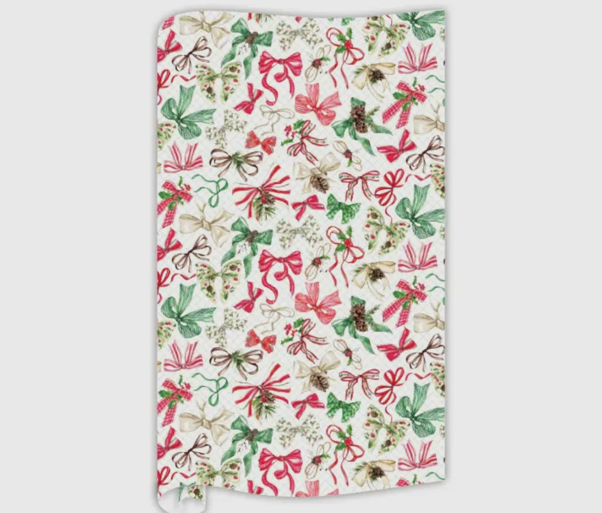 Hand Painted Red and Green Christmas Bows Wrapping Paper – Just a Lil ...